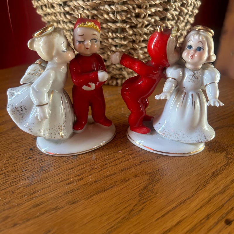Angel Devil Figurine - Etsy