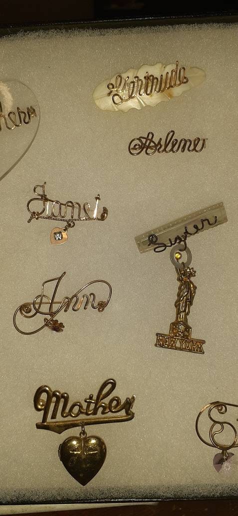 Collection of 18 Vintage World War II Sweetheart Pins Including Name ...