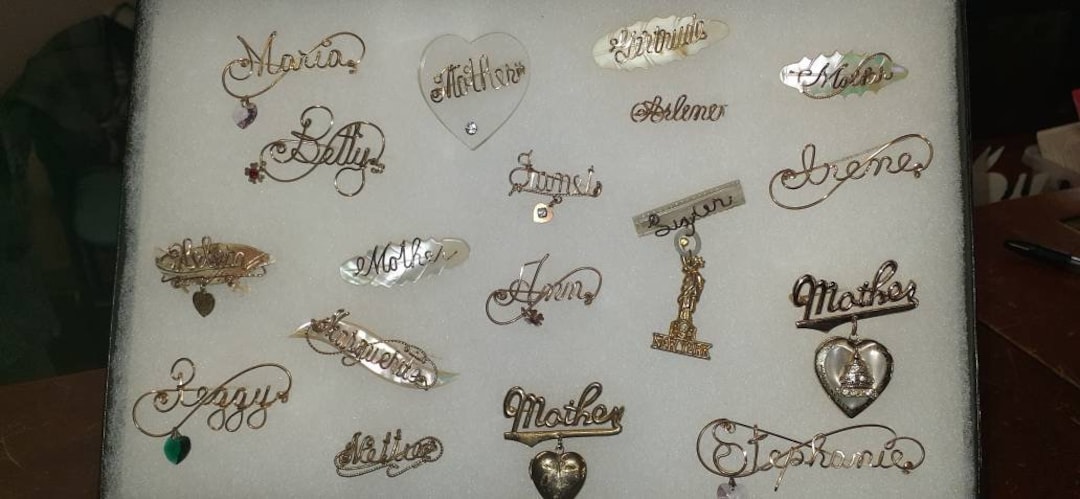 Collection of 18 Vintage World War II Sweetheart Pins Including Name ...