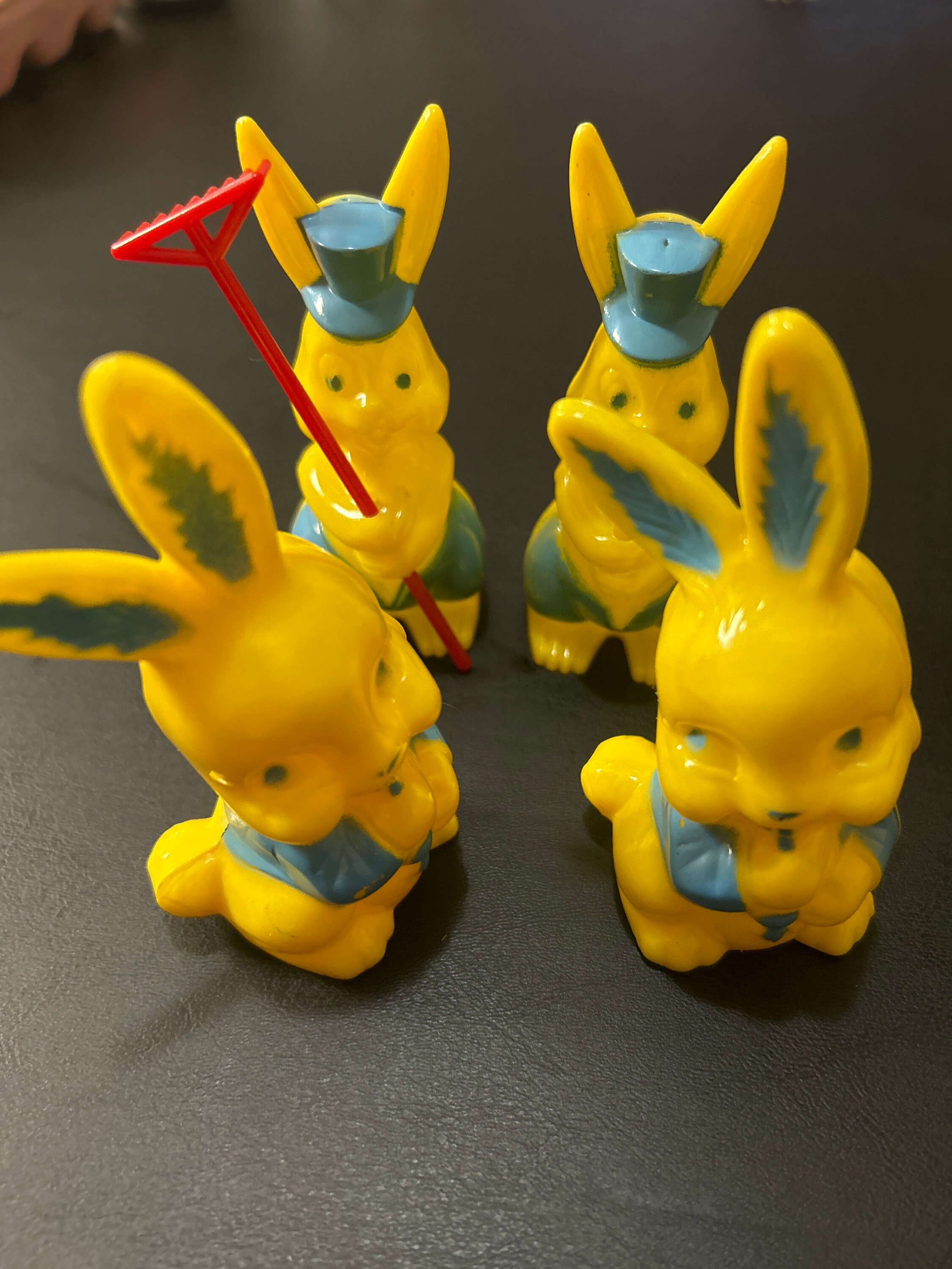 Vintage 1950s Hard Plastic Easter Bunnies - Etsy