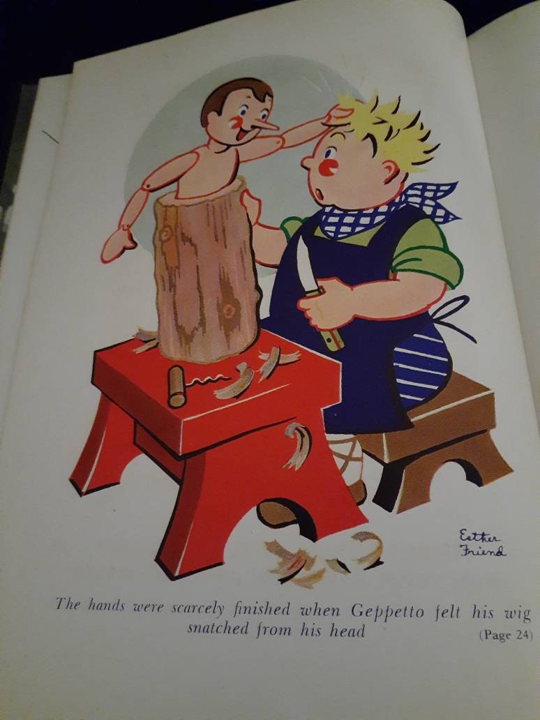 Pinocchio the Story of a Puppet 1930s by C. Collodi. Hardcover. - Etsy