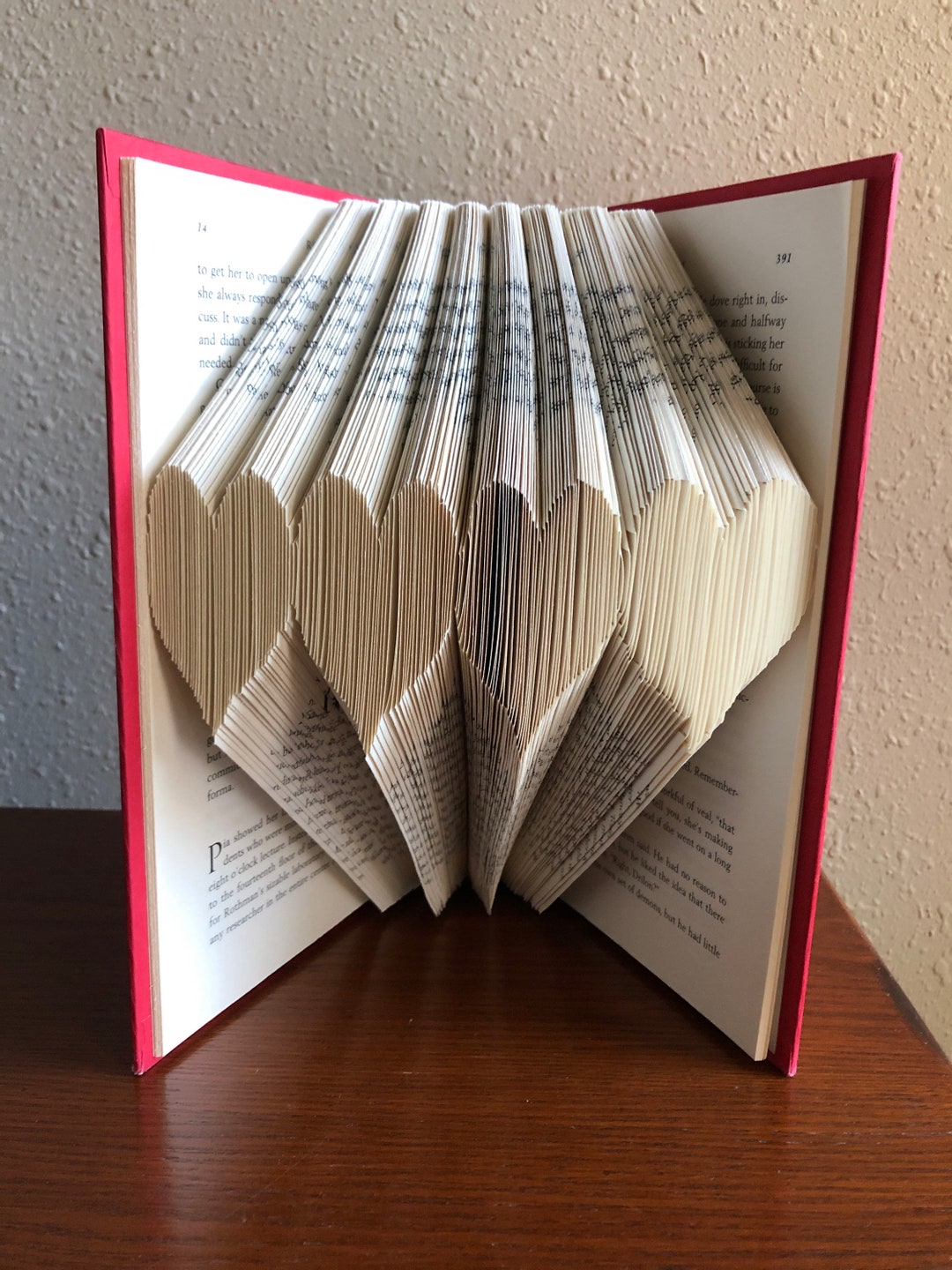 Folded Book Hearts - Etsy