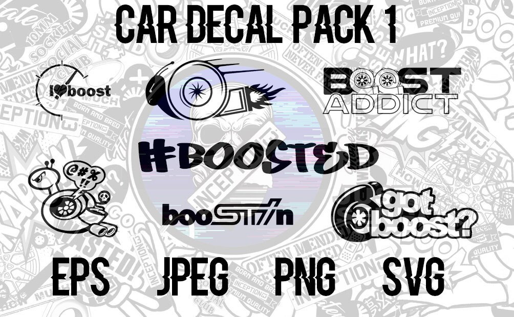 Decal Pack 1 Auto Graphics Design Bundle, SVG Bundle, Car Decals, Car ...