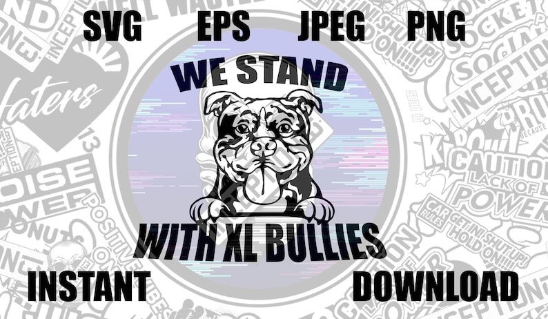We Stand With XL Bullies Svg Don't Bully My Breed Svg | Dog Portrait ...