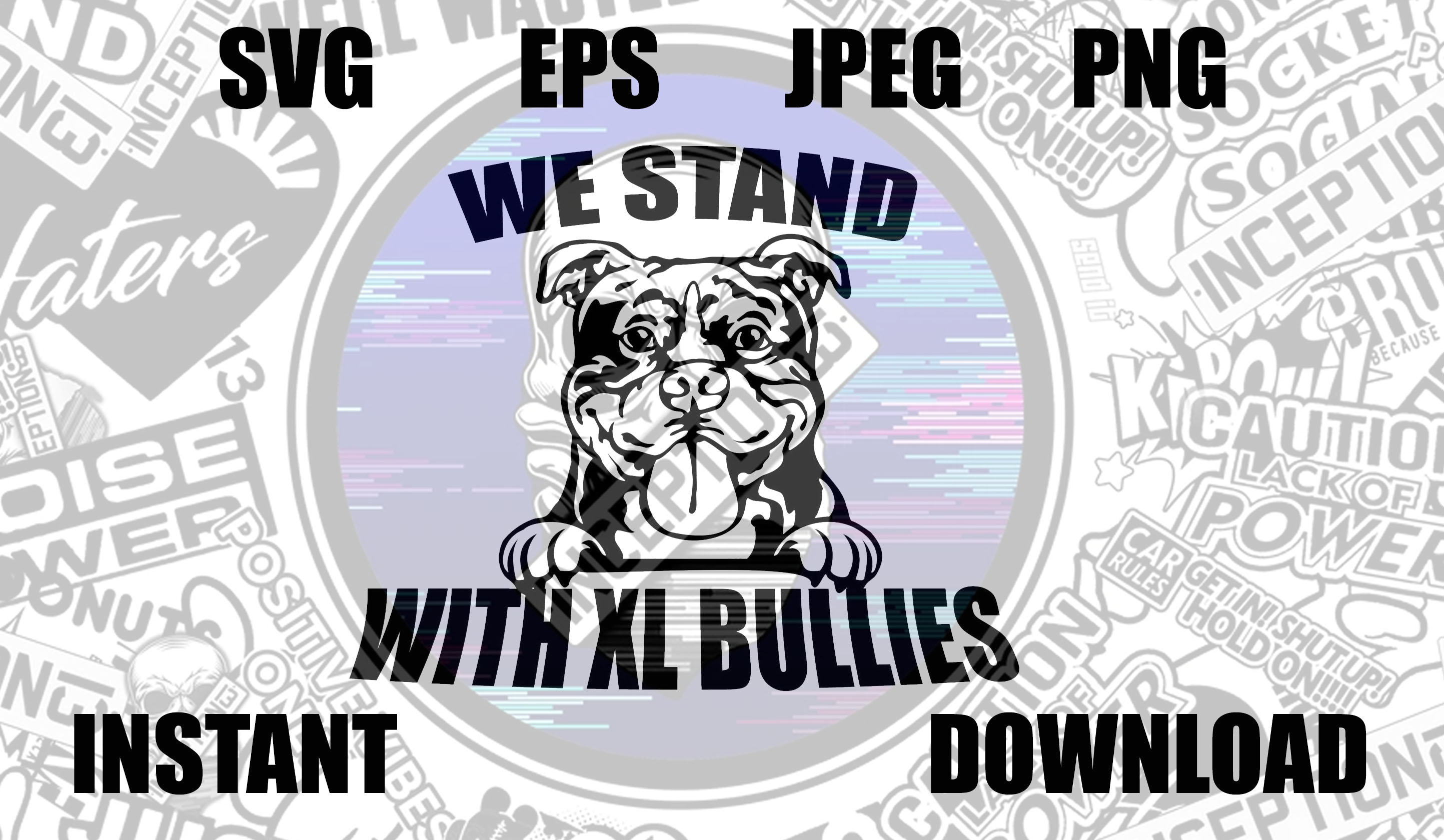 We Stand With XL Bullies Svg Don't Bully My Breed Svg | Dog Portrait ...