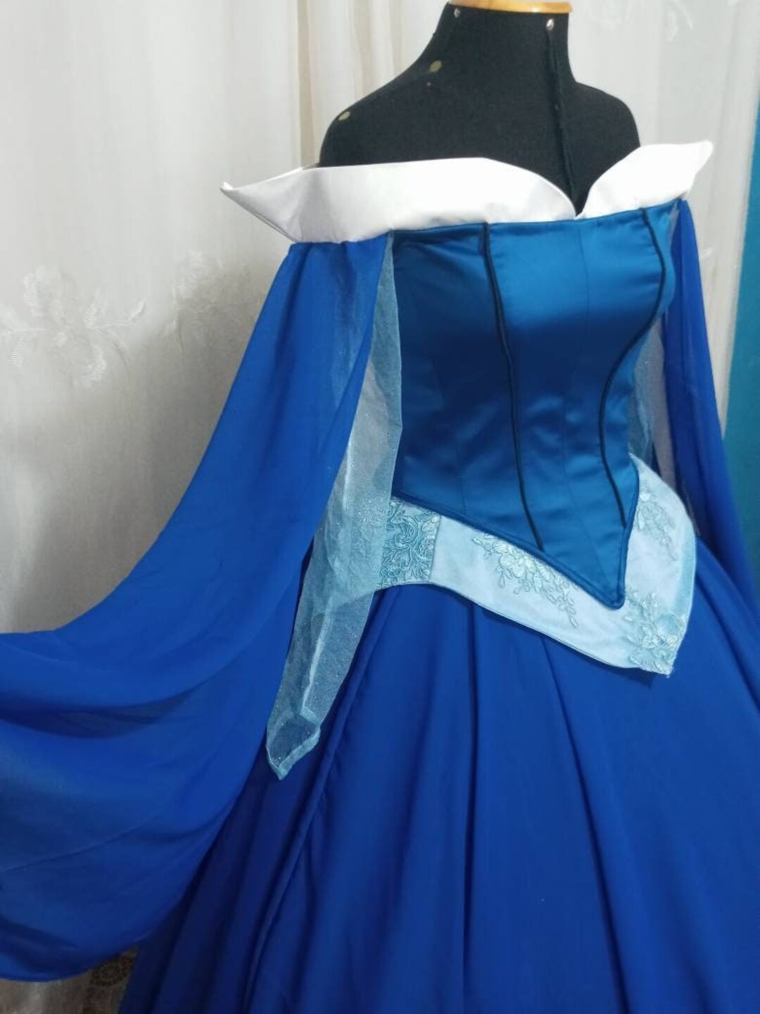 Cosplay Aurora Blue Dress Costume Cosplay Disney Princess