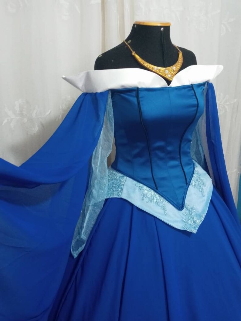 Cosplay Aurora Blue Dress Costume Cosplay Disney Princess | Etsy