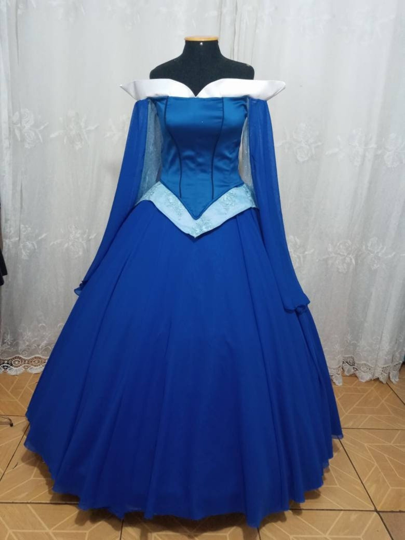 Cosplay Aurora Blue Dress Costume Cosplay Disney Princess Etsy
