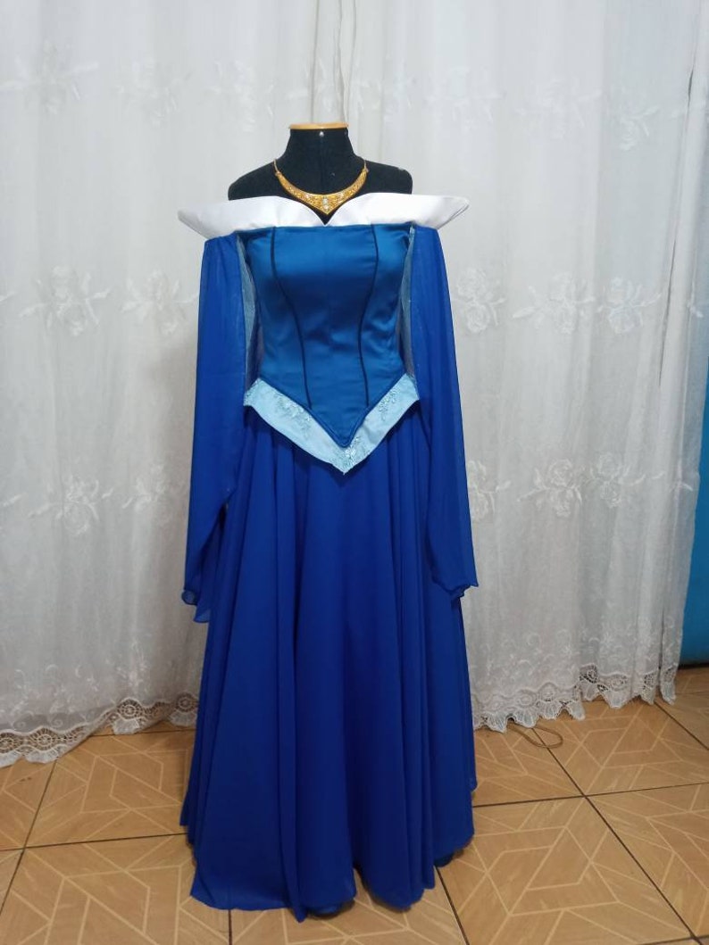 Cosplay Aurora Blue Dress Costume Cosplay Disney Princess | Etsy