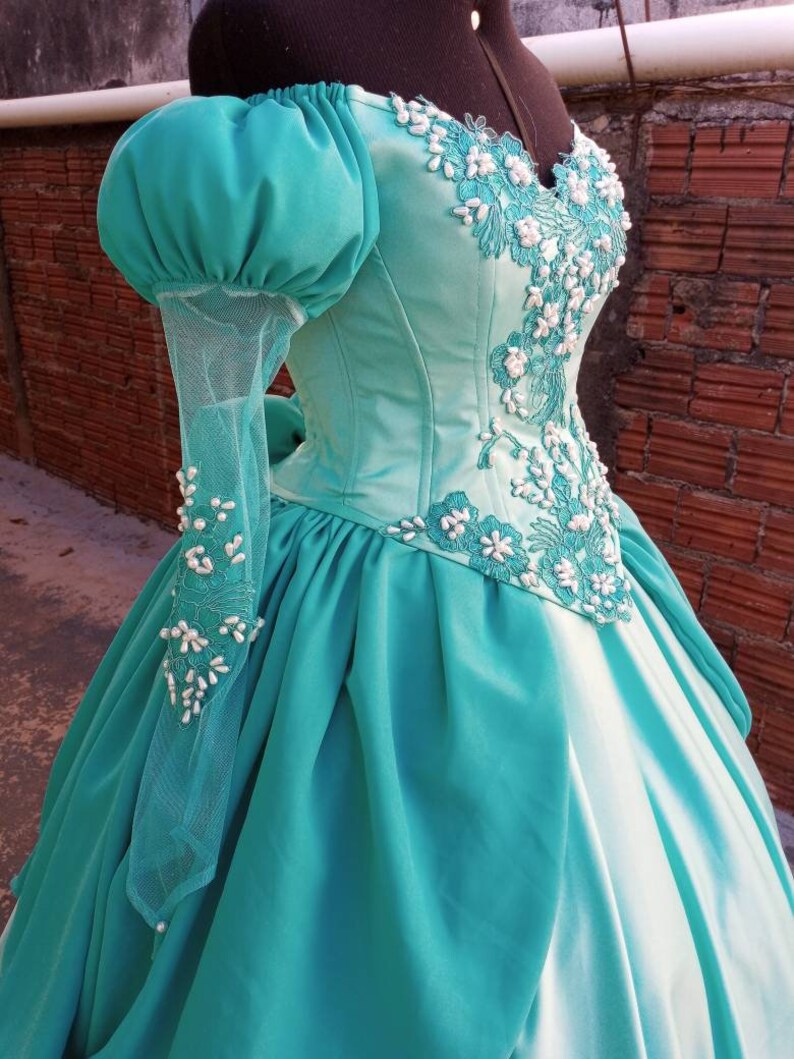 Disney Cosplay Ariel Teal Gown MADE TO ORDER Commission Green - Etsy Canada