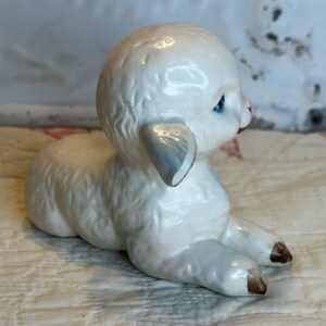 Vintage Lefton Ceramic Lamb Sheep Figurine H4546 Christmas Nativity ...