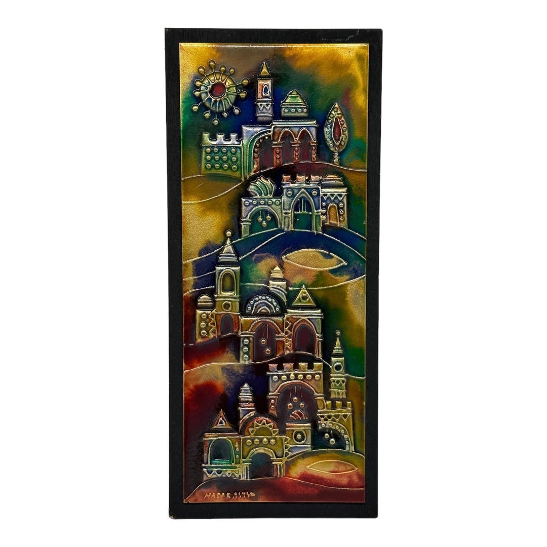 Jerusalem Cityscape Plaque Hadar Aviv Holy City Israel Judaica Wall ...