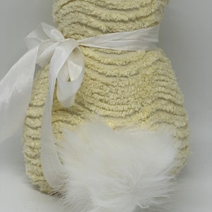 NEW Handmade Lg. Bunny Peep Shaped Pillow Vintage Chenille Bedspread ...