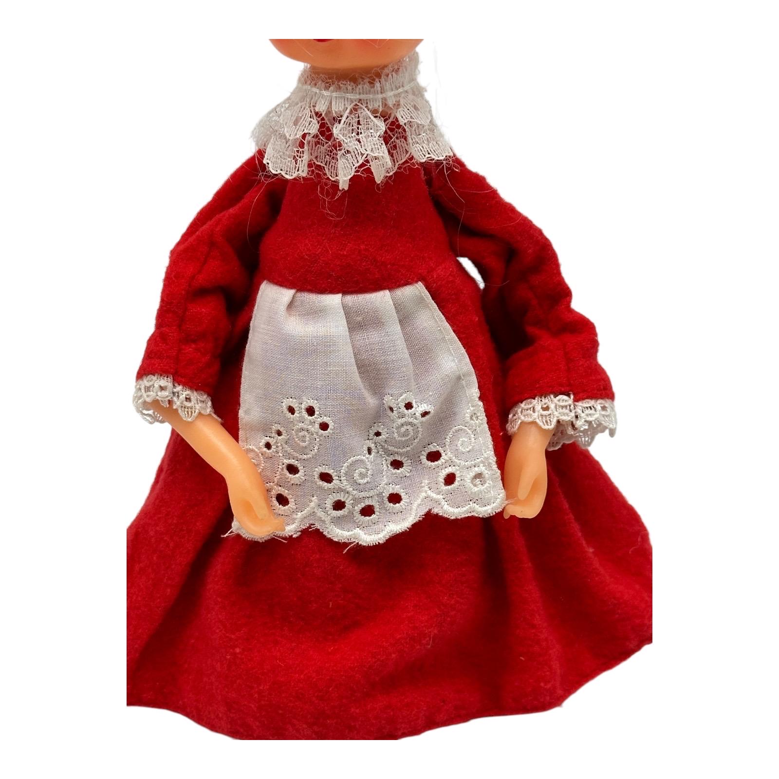 Vintage Mrs Santa Claus Christmas Figurine 9” Doll Cardboard Cone ...