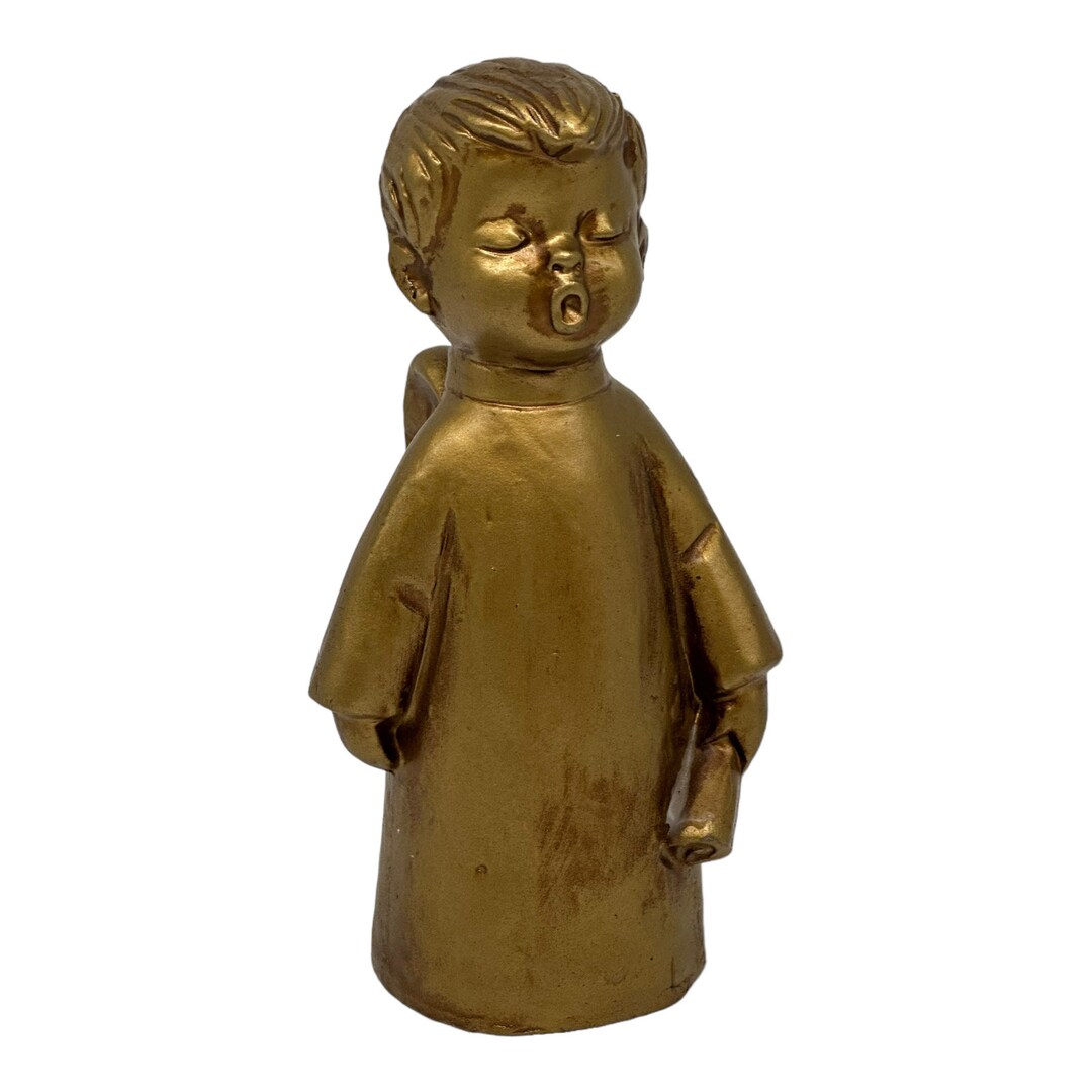 Vintage Christmas Paper Mache Choir Carolers Angel Boy Figurine Japan 6 ...