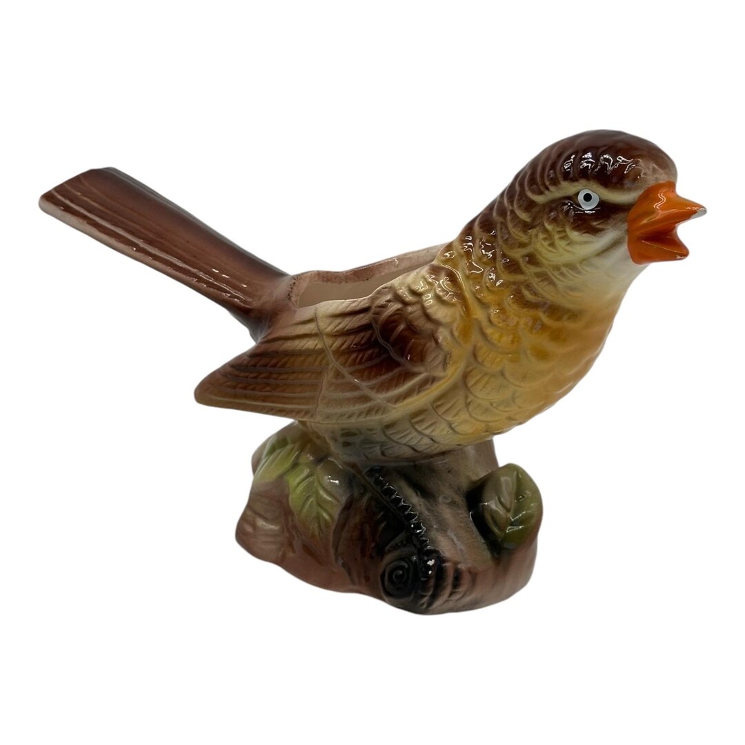 Vintage Ceramic Nancy Pew Robin Bird Planter Giftwares Co. Vibrant ...
