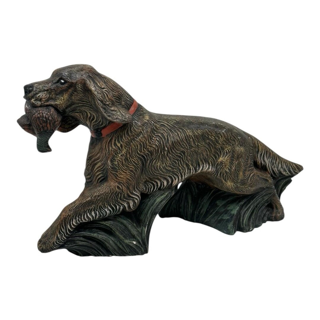 Vintage Irish Setter Pointer Bird Hunting Dog Hand Painted Ceramic ...