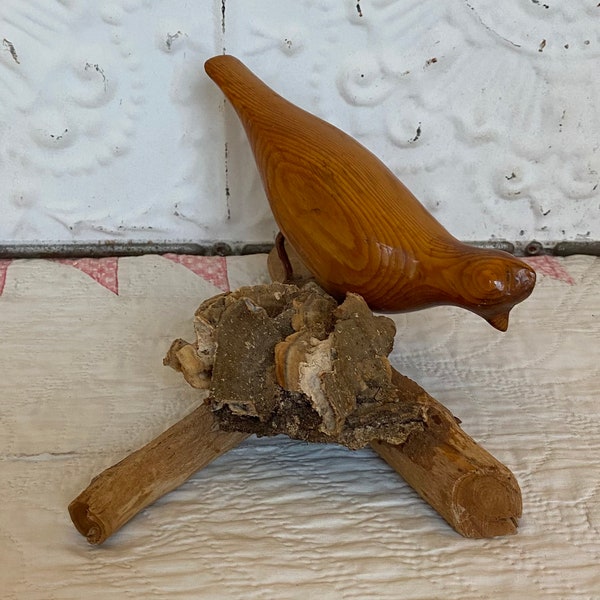 Carved Birds on Driftwood - Etsy