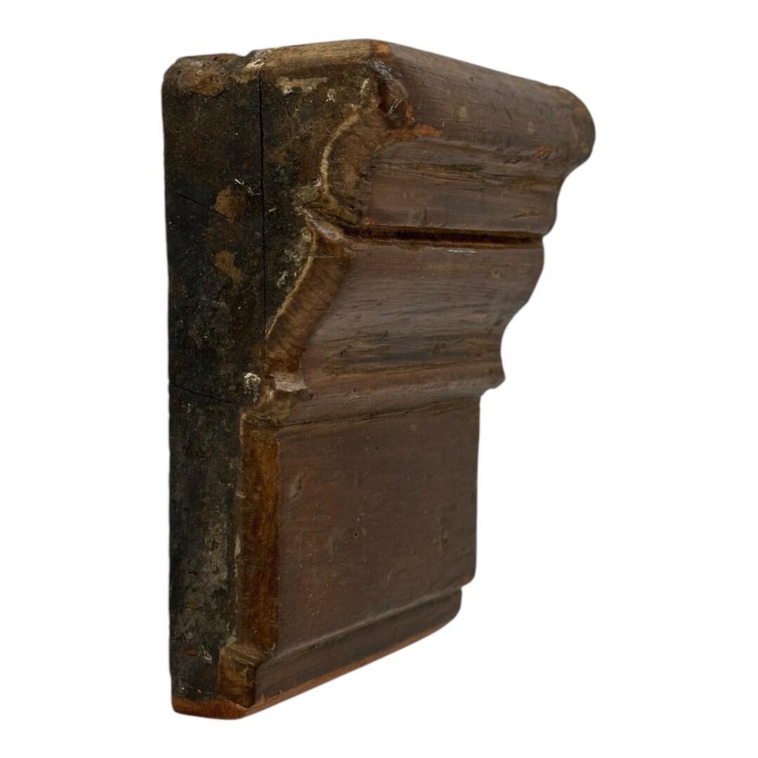 Antique Stained Wood Plinth Block Molding Architectural Salvage ...
