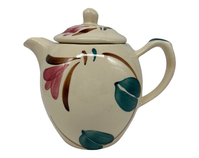 VTG Purinton Continental Kilns Hand Painted Snub Nose Red Ivy Tea Pot ...