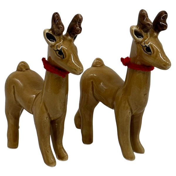Ceramic Reindeer With Antlers - Etsy