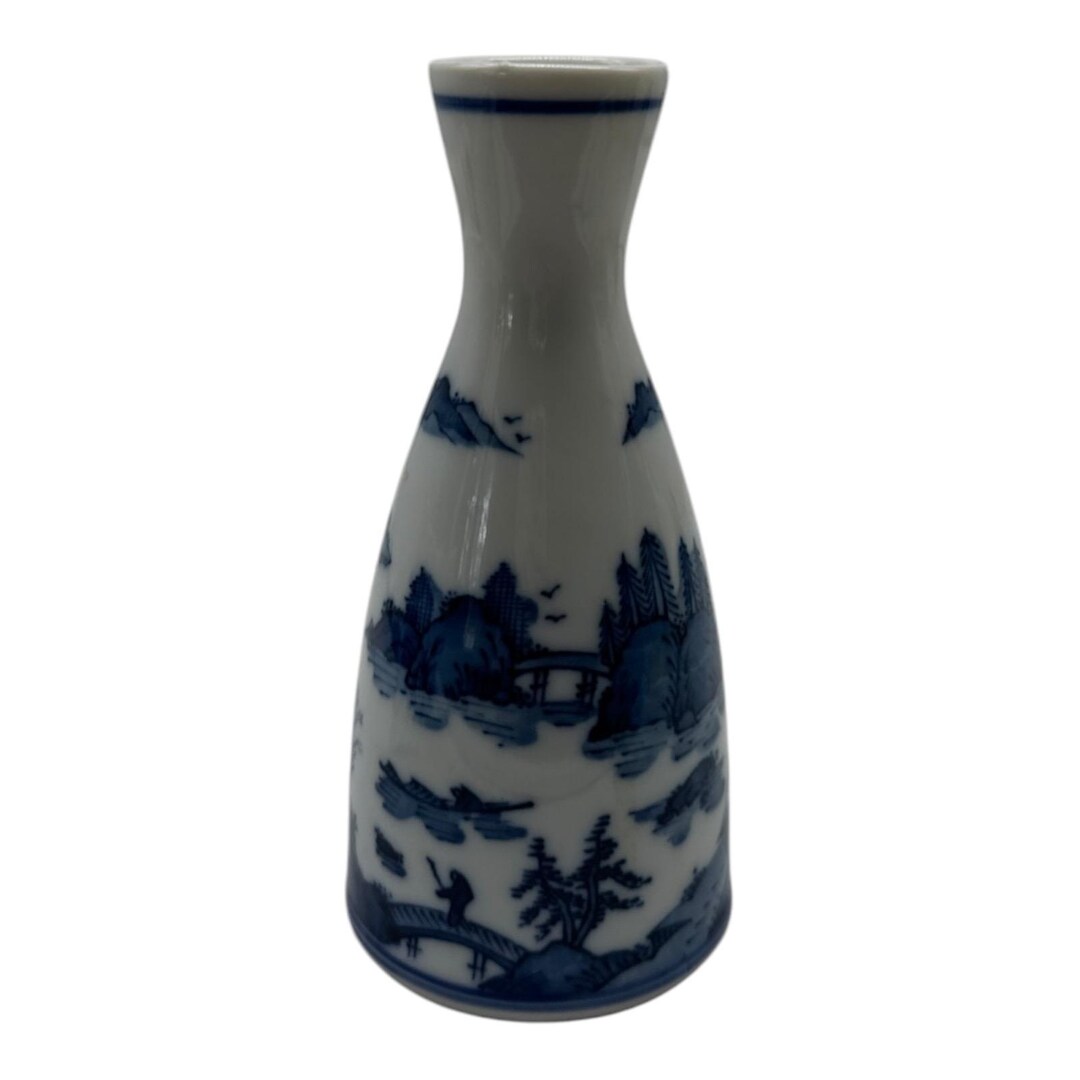 Botella o jarrón de sake japonés vintage pintado a mano, 12,7 cm de ...