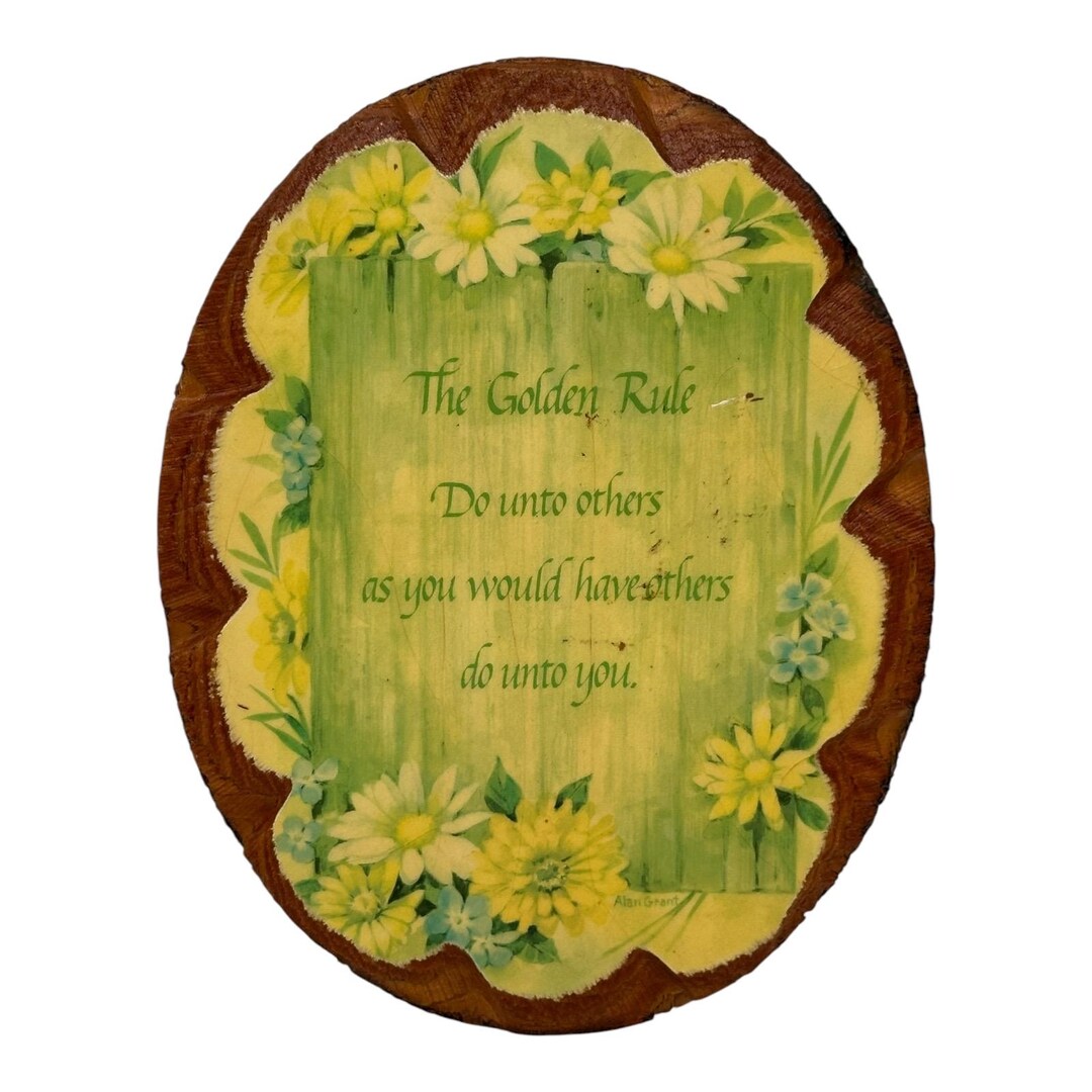 Vintage the Golden Rule “do Unto Others” Wooden Wall Plaque Wood Art 6. ...