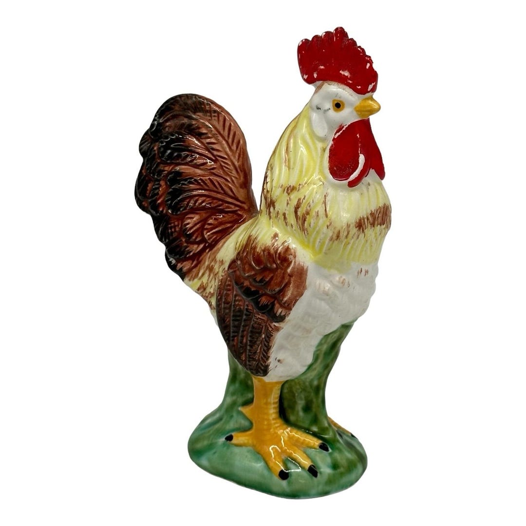 Vintage Lefton Rooster Figurine ~ Hand Painted ~ 7.25" Tall ~ # H3072 ...