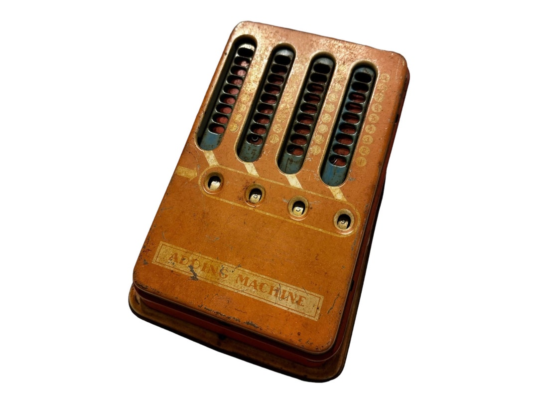 Vintage 40’s Wolverine Manual Toy Hand Adding Machine Tin Metal Early ...