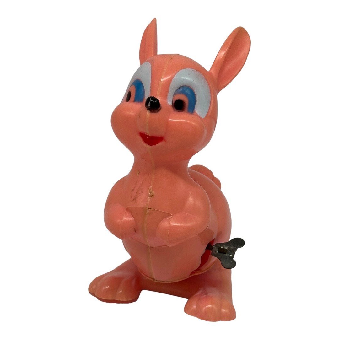 Vintage Easter Unlimited Wind up Rabbit Toy Bunny Blue Eyes Plastic ...