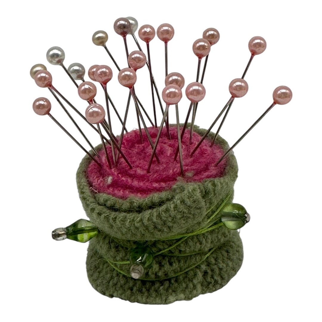 Cute Felted Wool Pin Cushion With Pins Handmade Felted Wool Sweaters 2 ...