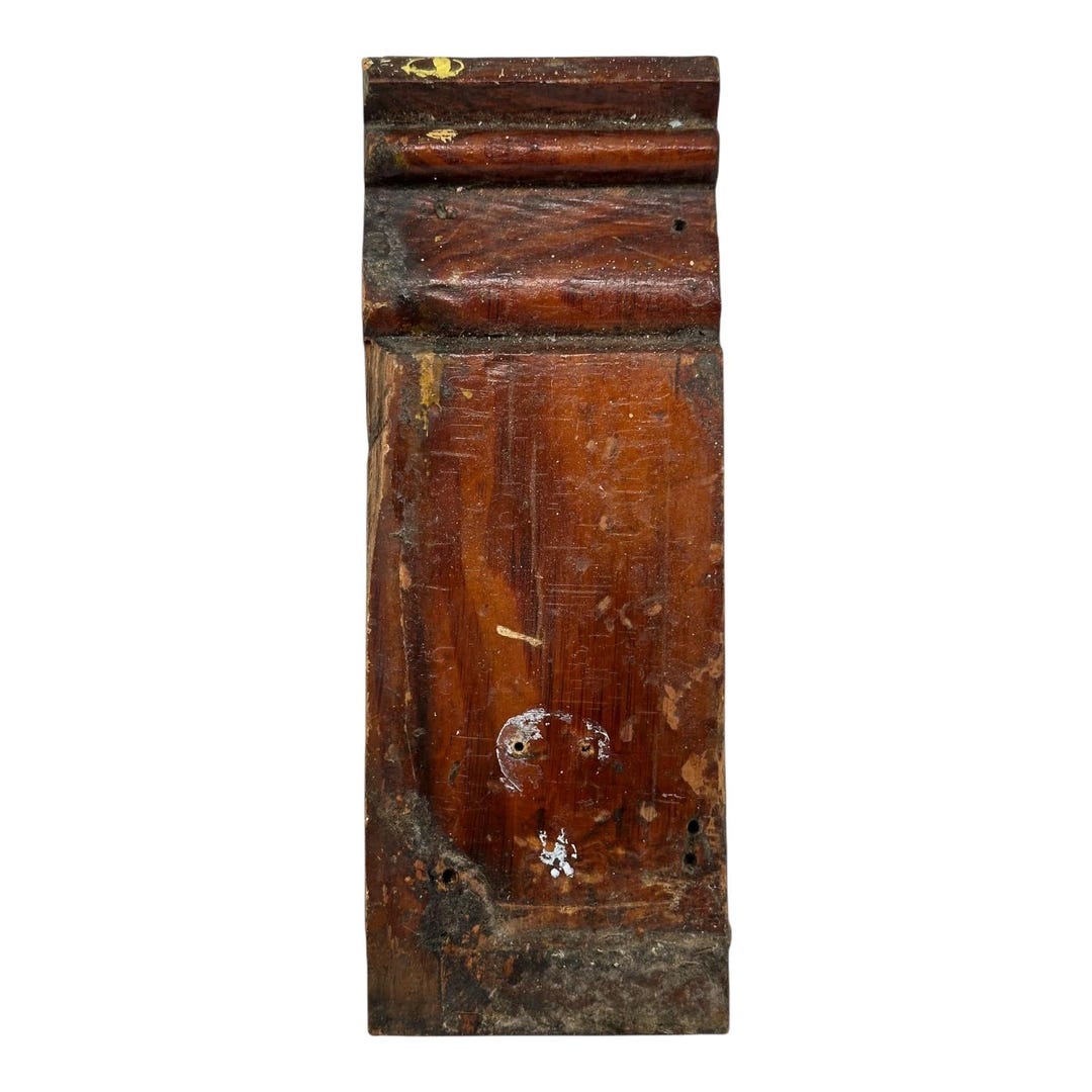 Antique Stained Wood Plinth Block Molding Architectural Salvage ...