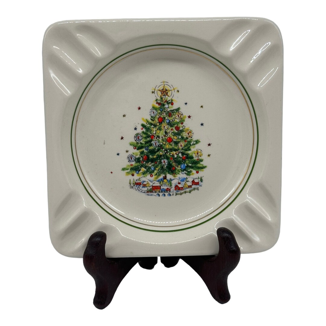Vintage Christmas Eve Tree Ashtray Salem China Original Viktor ...
