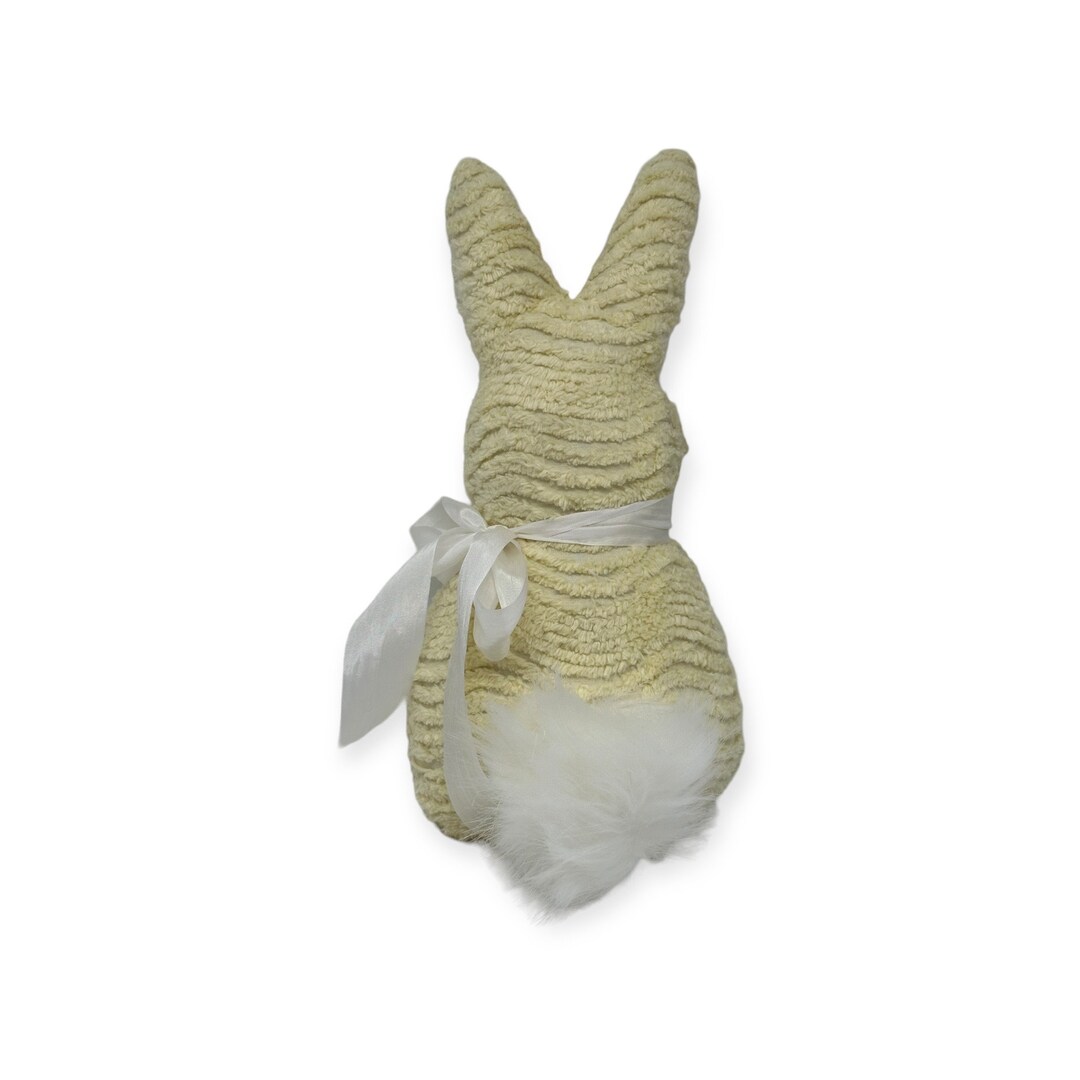 NEW Handmade Lg. Bunny Peep Shaped Pillow Vintage Chenille Bedspread ...