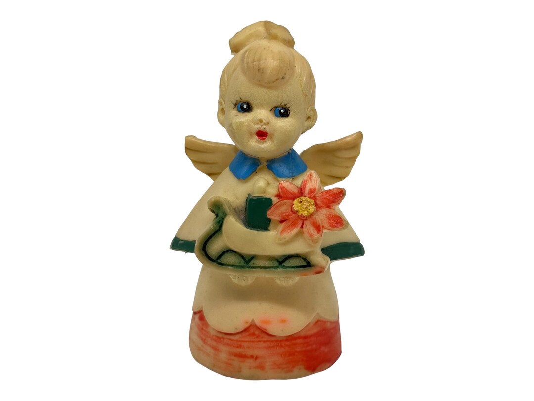 Vintage Small 1950’s Soft Plastic Angel Figurine ~ Japan ~ 5” Tall - Etsy