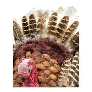 Vintage Fall Autumn Harvest Thanksgiving Pinecone Feather Natural ...