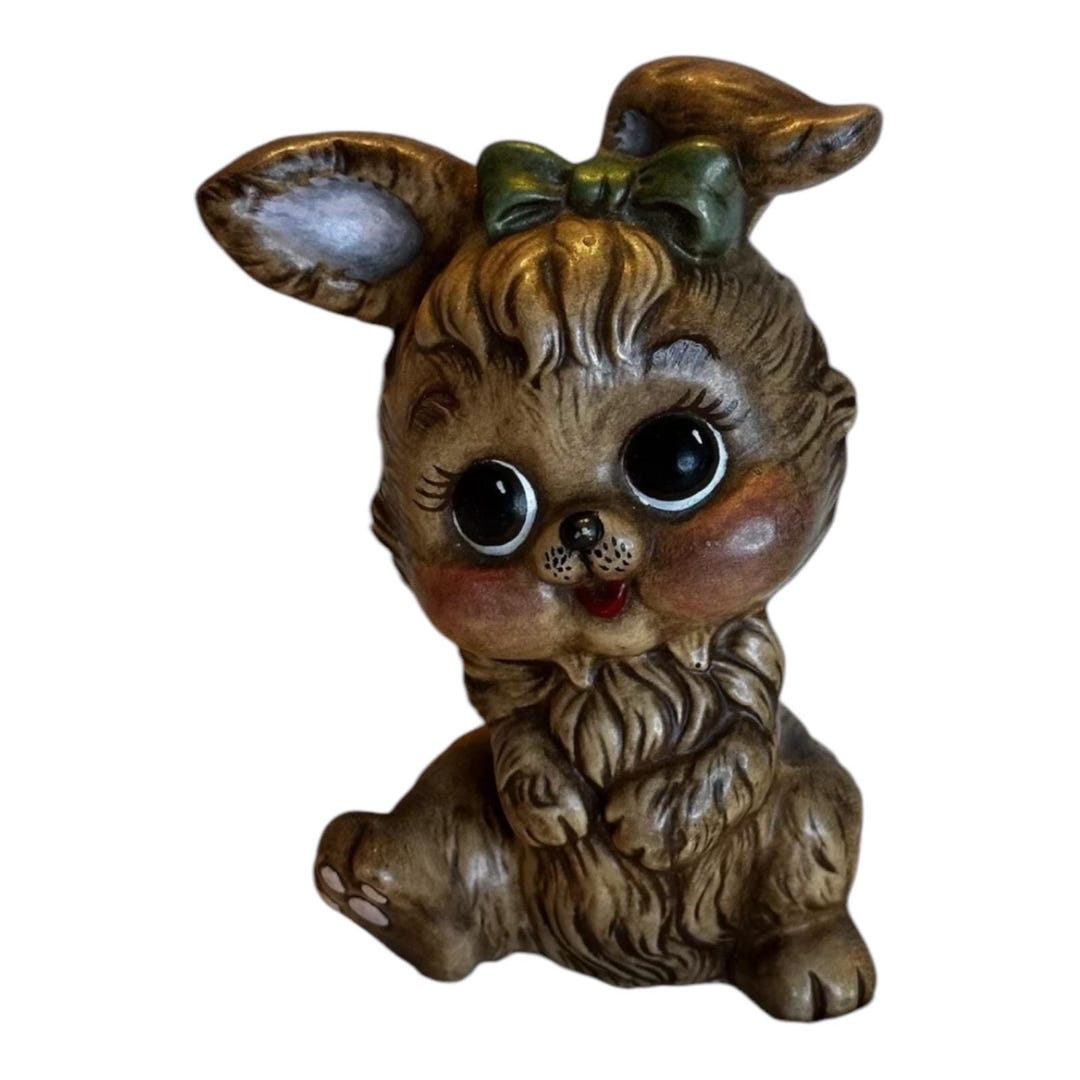 Cutest Vintage Hand Painted Ceramic Easter Bunny Spring Easter Figurine ...