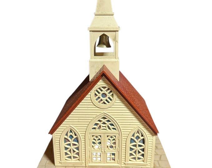60's Vintage Lighted Plastic Church Chapel Regency Industries New Cord ...