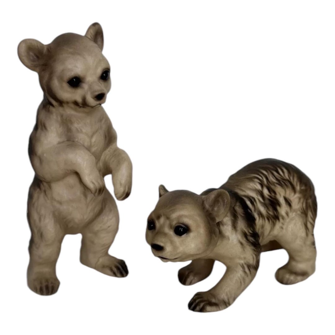 Rare Vint. Set of 2 Josef Originals Figurines Realistic Brown Grizzly ...