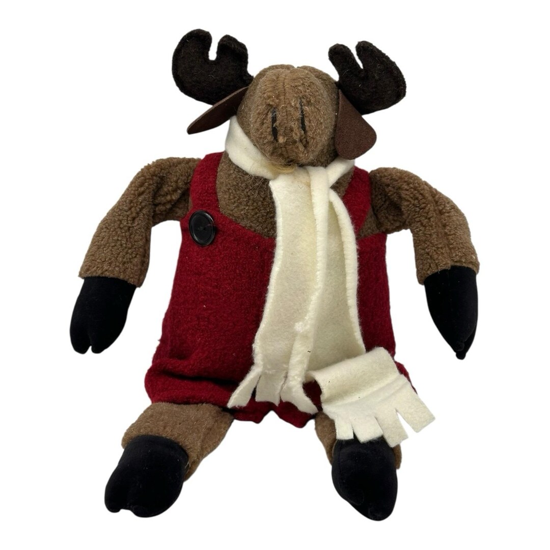 2001 WOOF & POOF Musical Woodland Moose Sitter 20" Plush With Button ...