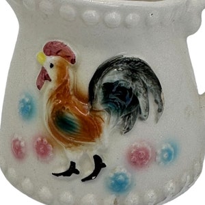 Vintage Ceramic Rooster Chicken Pitcher Style Measuring Cup Japan 1/2 ...