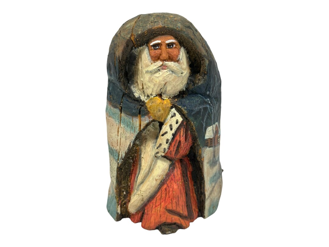 Vintage Santa With Village Old World Santa A.tony Costanza for ...