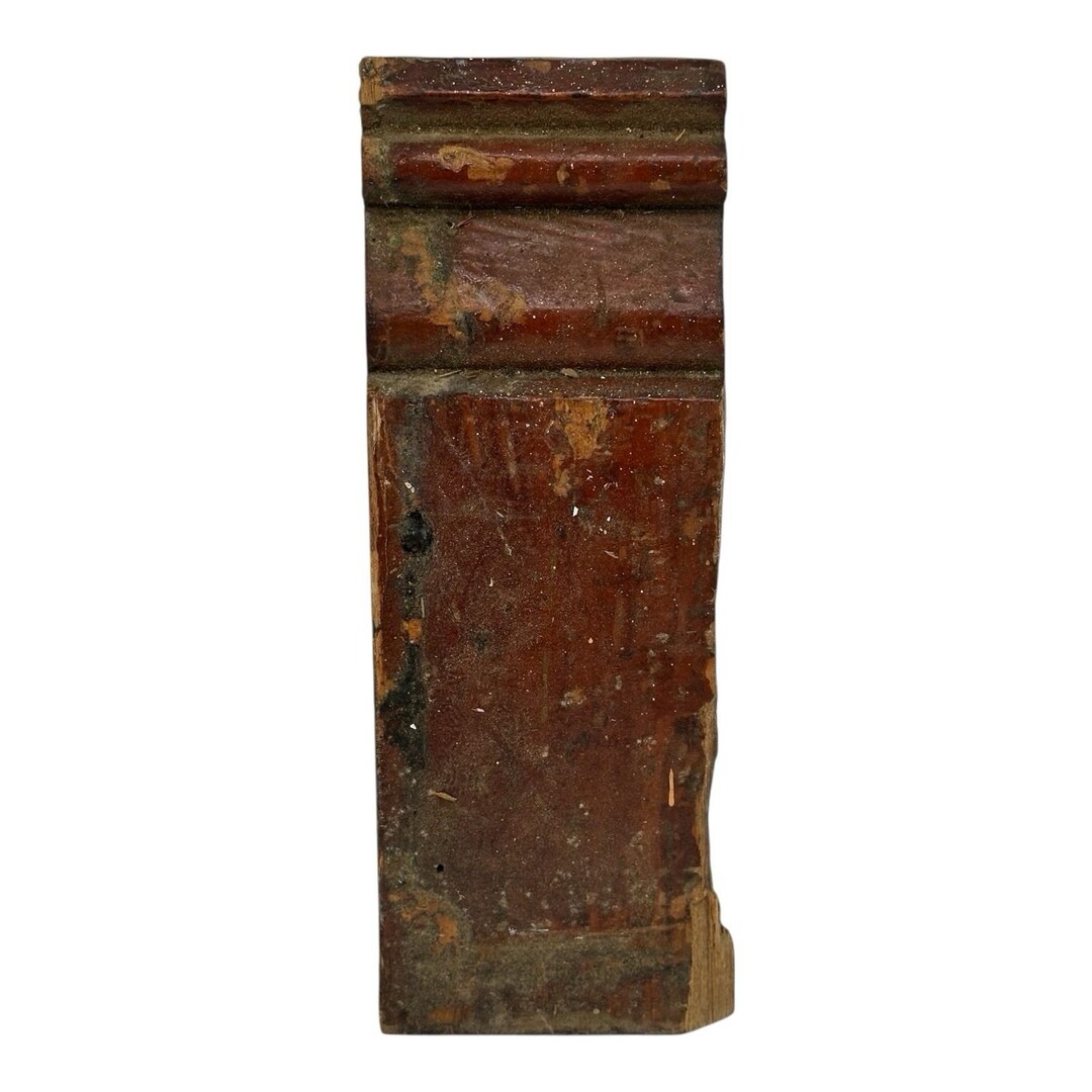 Antique Stained Wood Plinth Block Molding Architectural Salvage ...