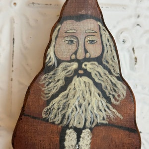 Vintage Primitive Wooden 13” Santa Claus Kathy Graybill Primitives by ...