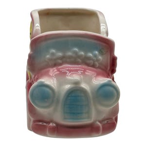 Vintage Relpo Japan Car With Yellow Birds Ceramic Baby Planter Pottery ...