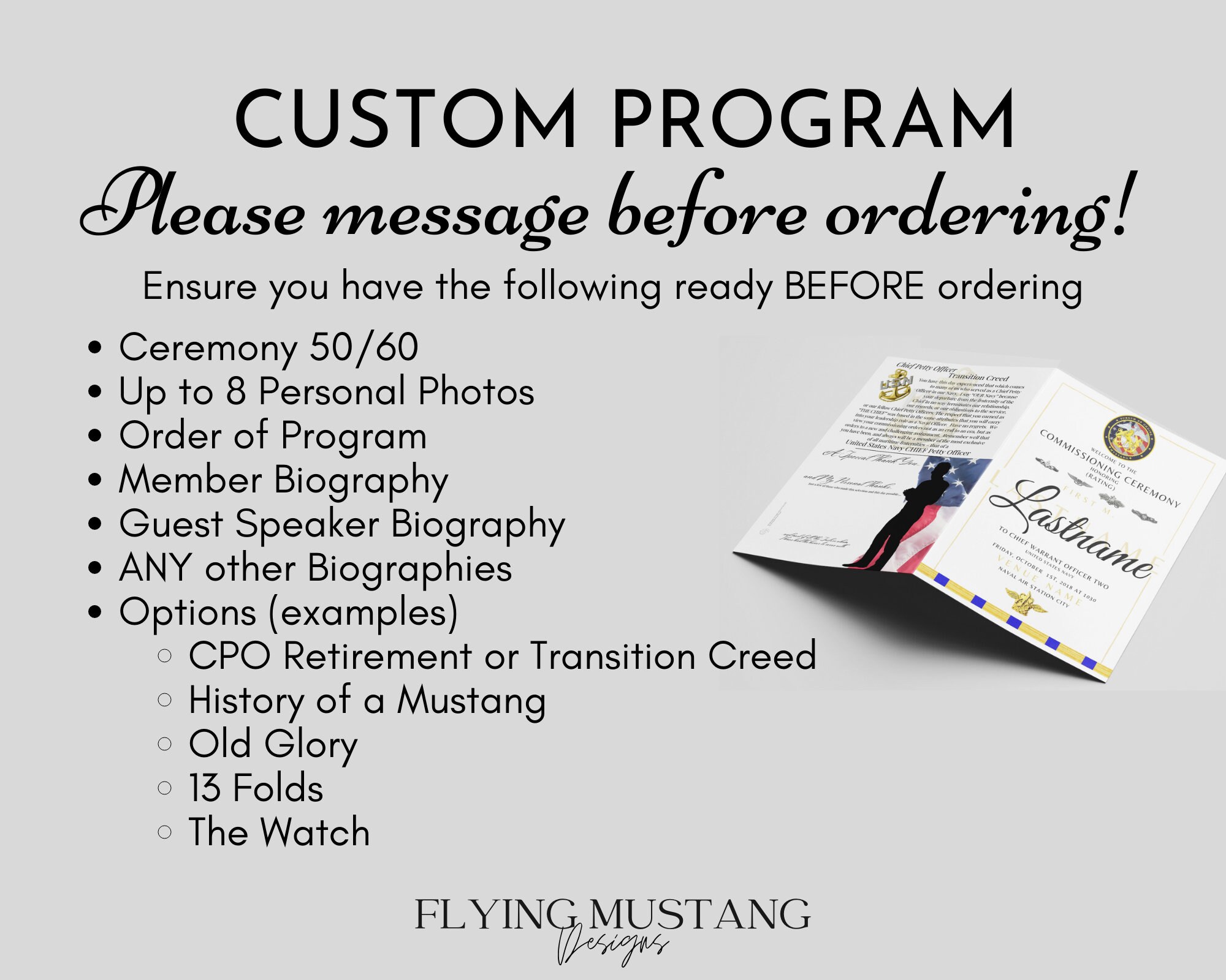 CUSTOM Ceremony Program - Etsy