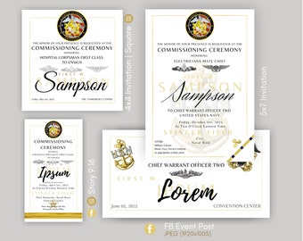 Army Commissioning Ceremony Invitation, Printable US Army Commissioning ...