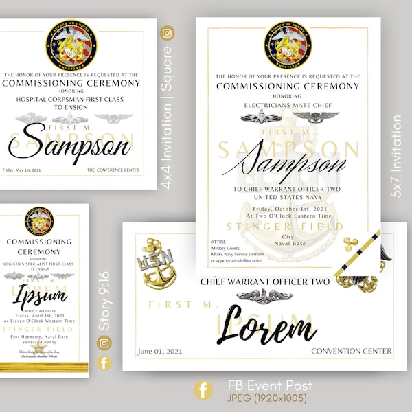 Navy Commissioning Invitation - Etsy