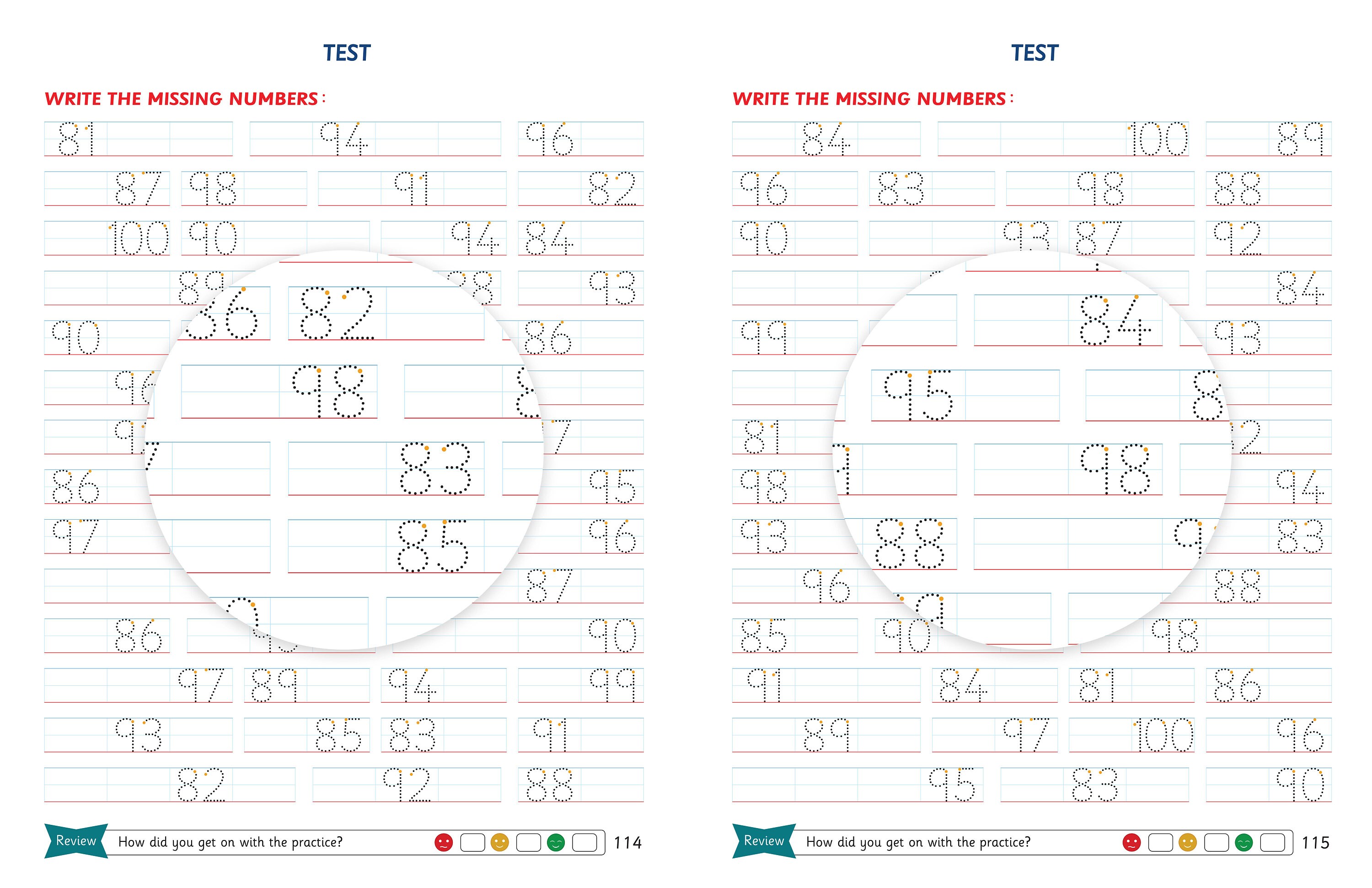 0-100 Tracing Numbers Tracing Guide Practice Yourself Test - Etsy UK