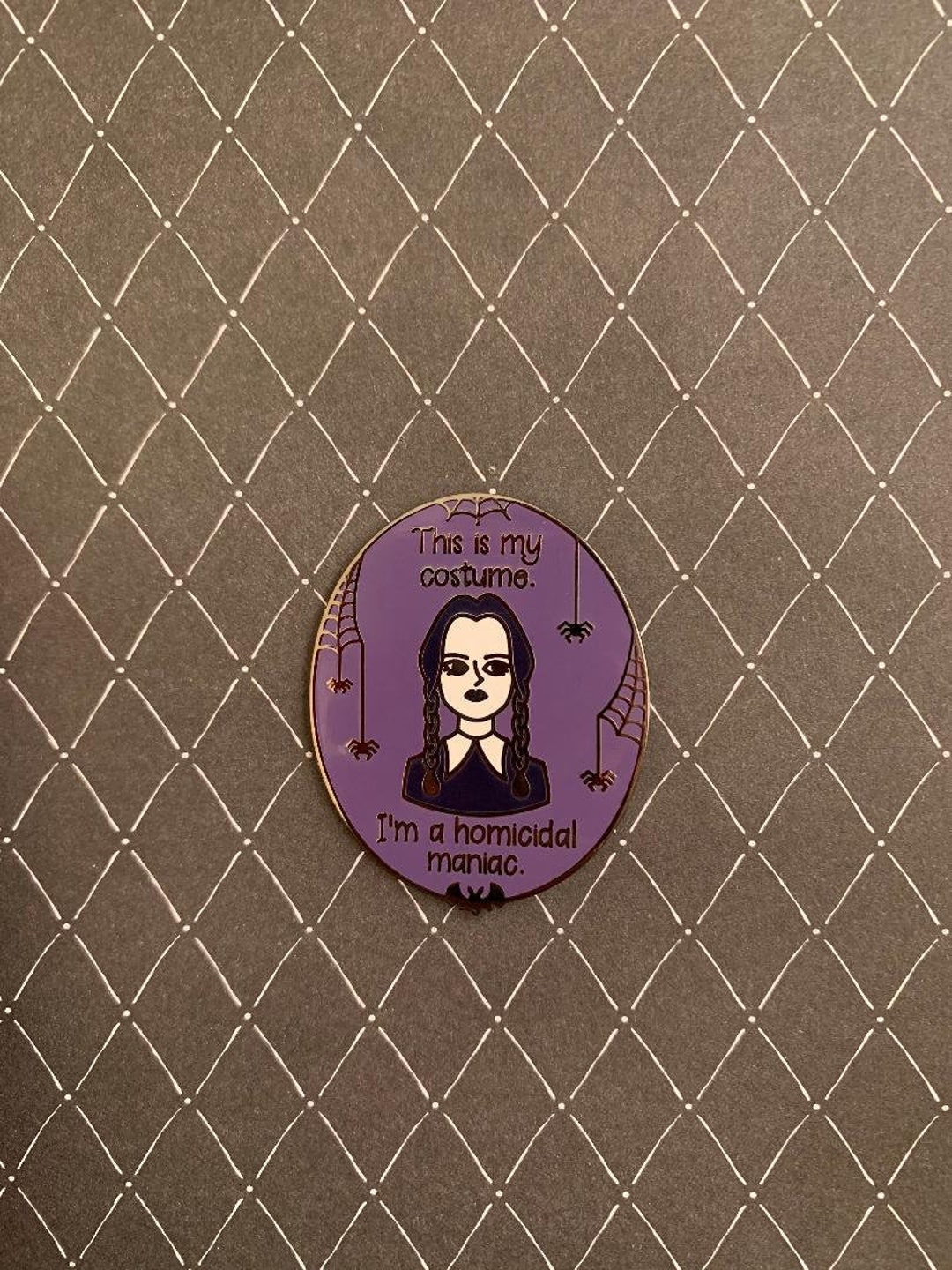 Wednesday Addams Homicidal Maniac Enamel Pin - Etsy